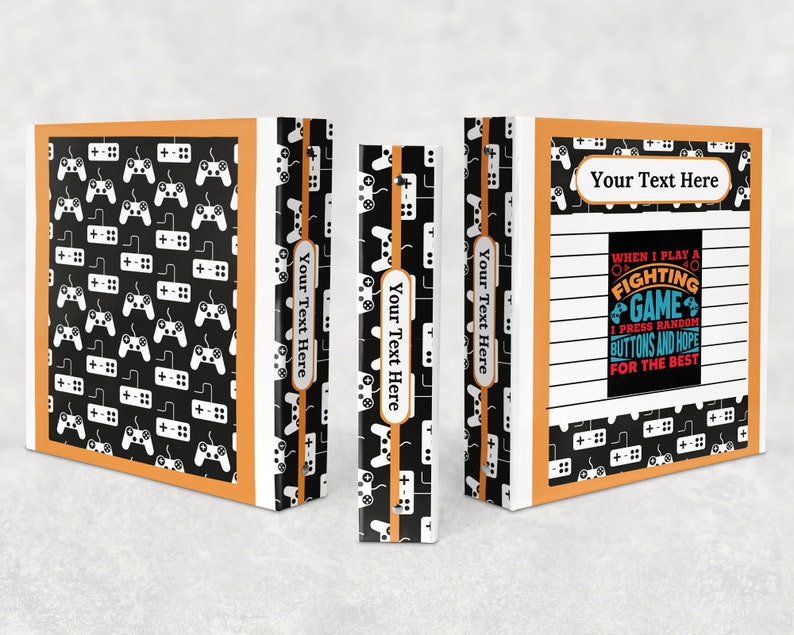 Gamer Binder Covers Student Binder Editable Binder Gamer - Etsy