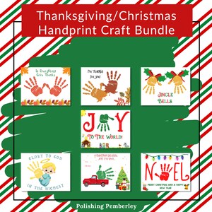 Thanksgiving/christmas Handprint Craft Bundle, Christmas Handprint ...