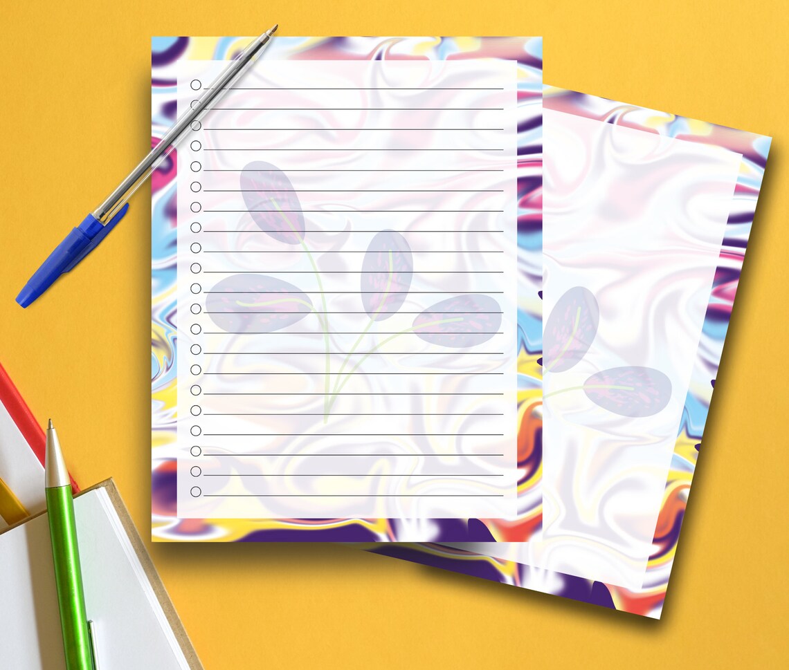 Dizzy Dreams Printable Stationery & Note Set, Printable Checklist ...