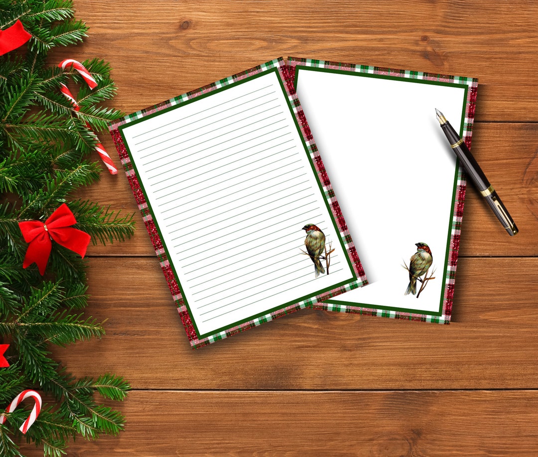 Christmas Visitor Stationery & Note Set, Printable Stationery ...