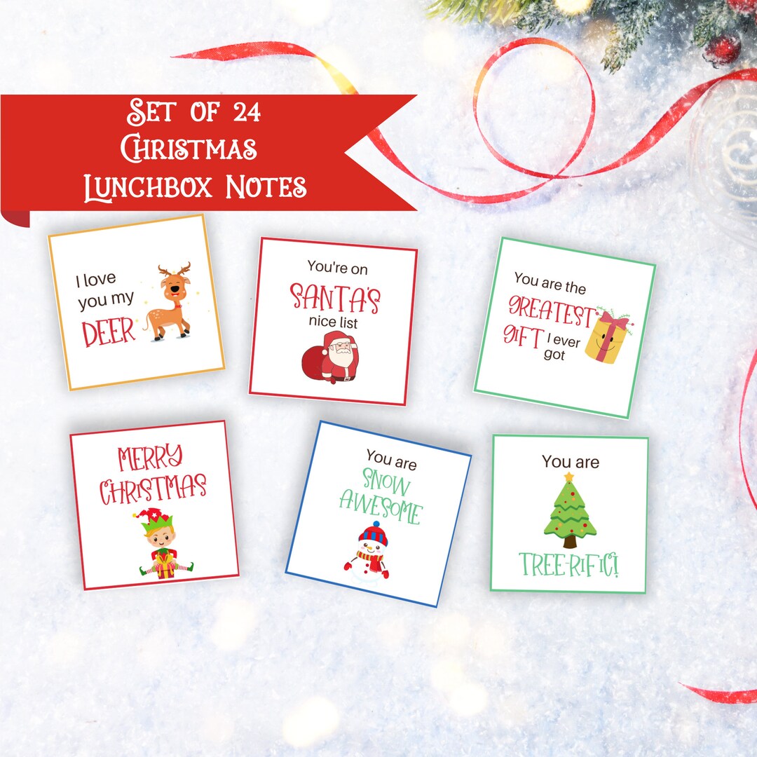 Christmas Lunch Notes - Add Some Festive Fun to Your Child's Lunchbox ...
