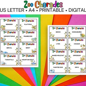 Zoo Charades - Family Games, Sunday School Games, Toddler Games, Games ...