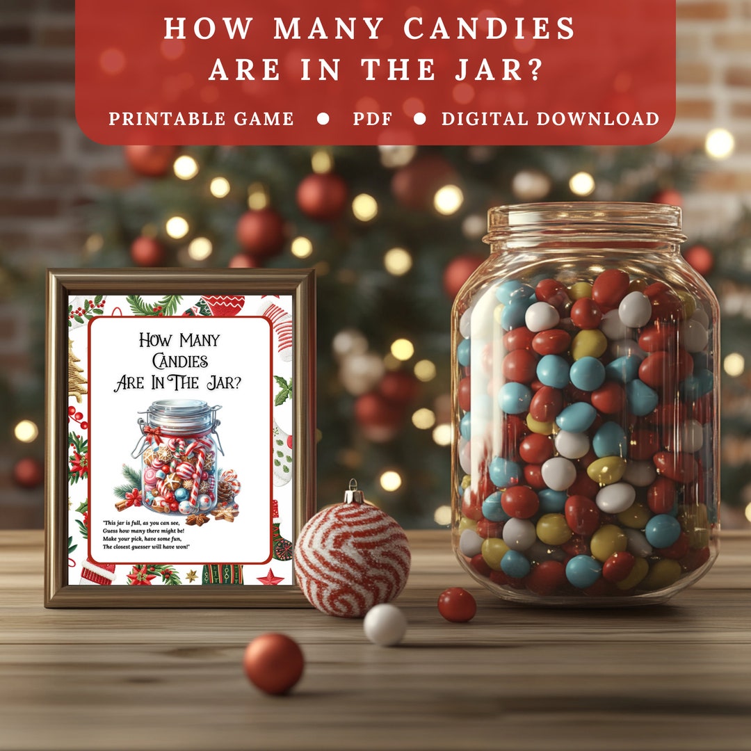 How Many Candies in the Jar?: Christmas Edition - Christmas Party Game ...