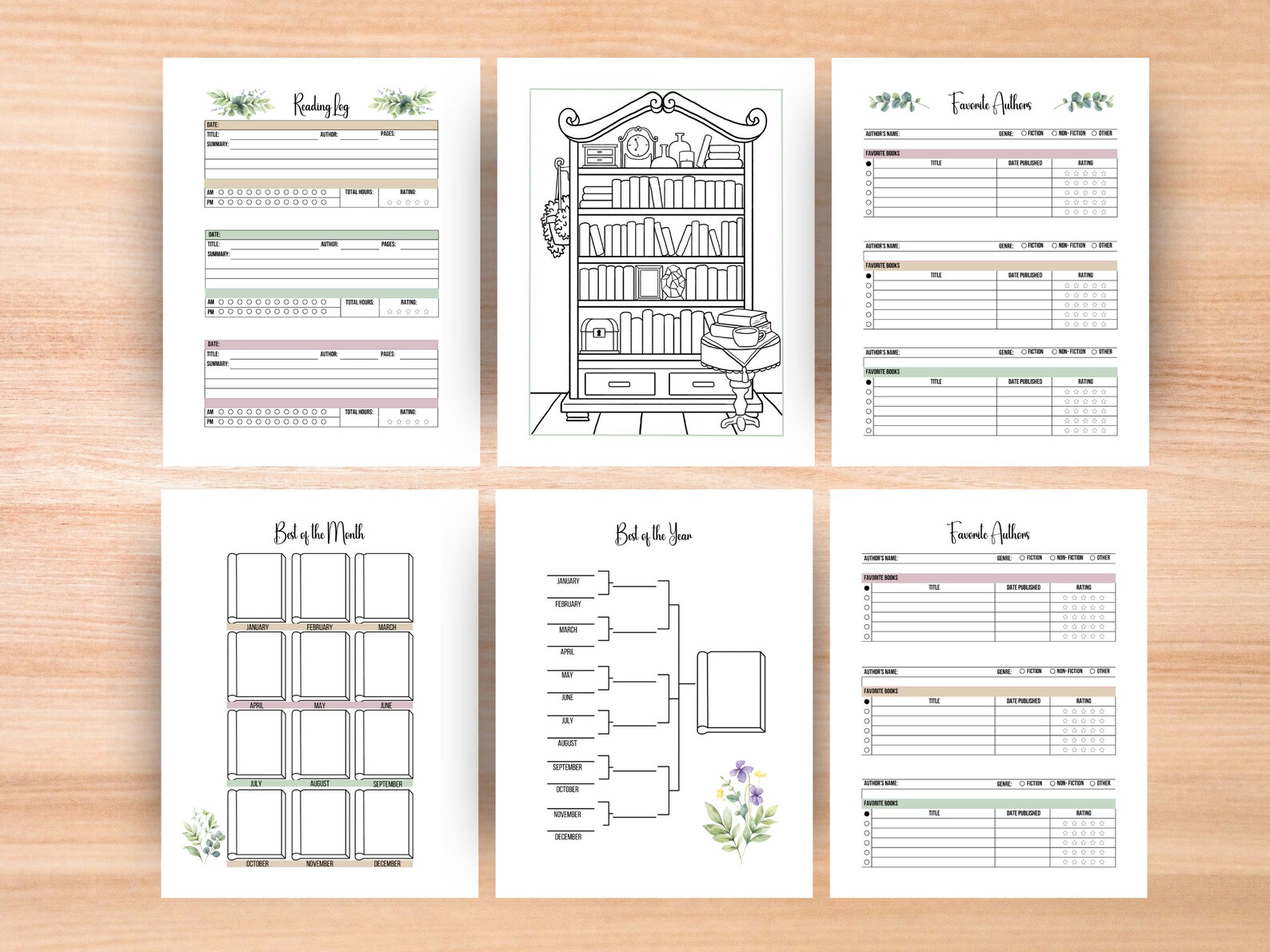 Minimalist Reading Journal - Reading Planner, Reading Challenge ...