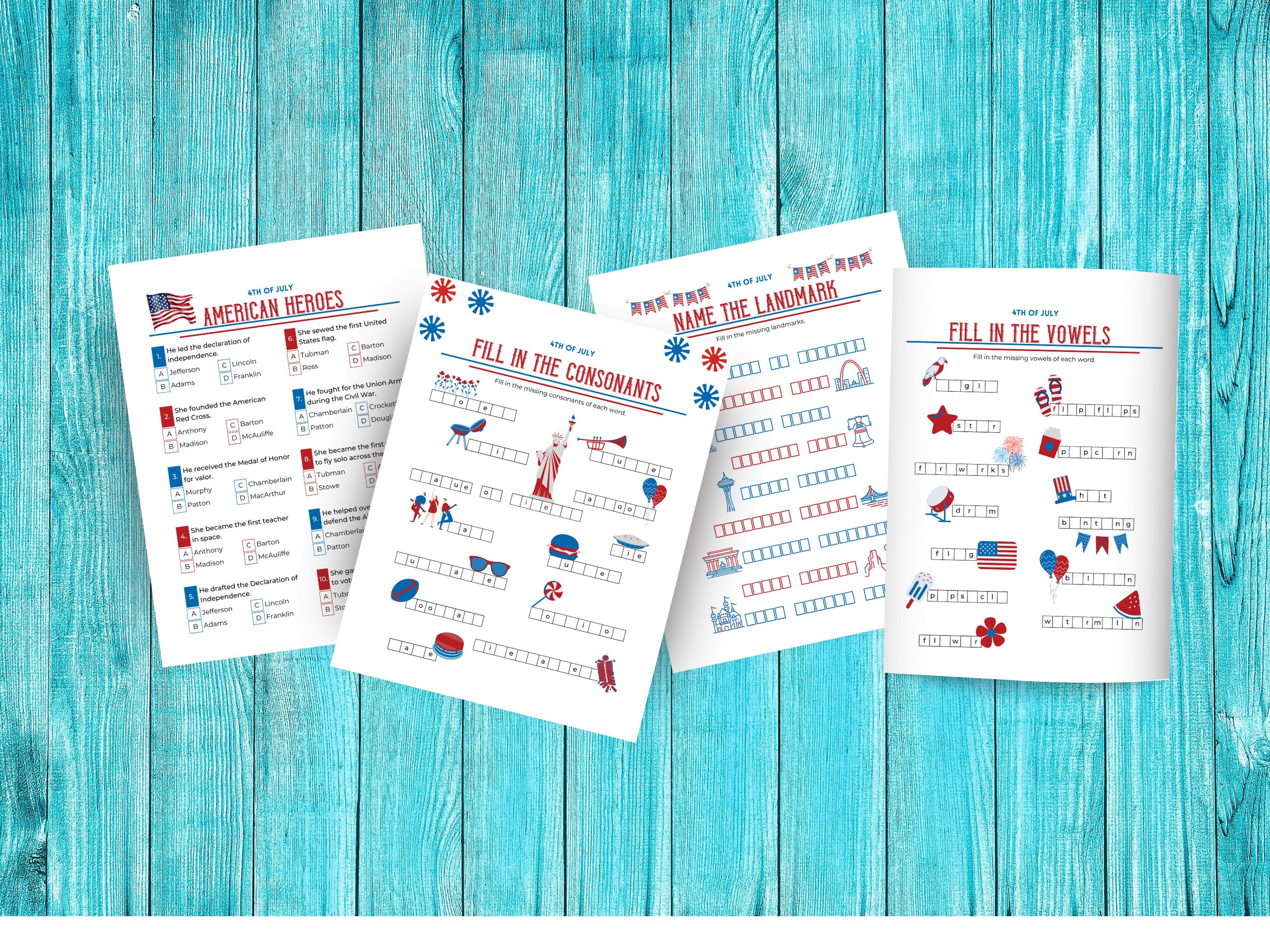 25 Independence Day Games -(answer Key Included),4th of July Games ...