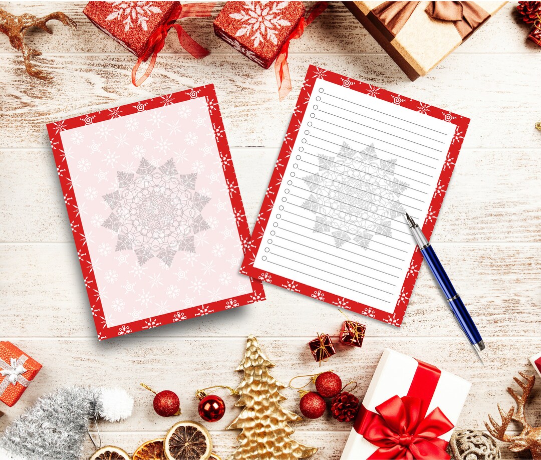 Snowflake Note & Stationery Set - Etsy