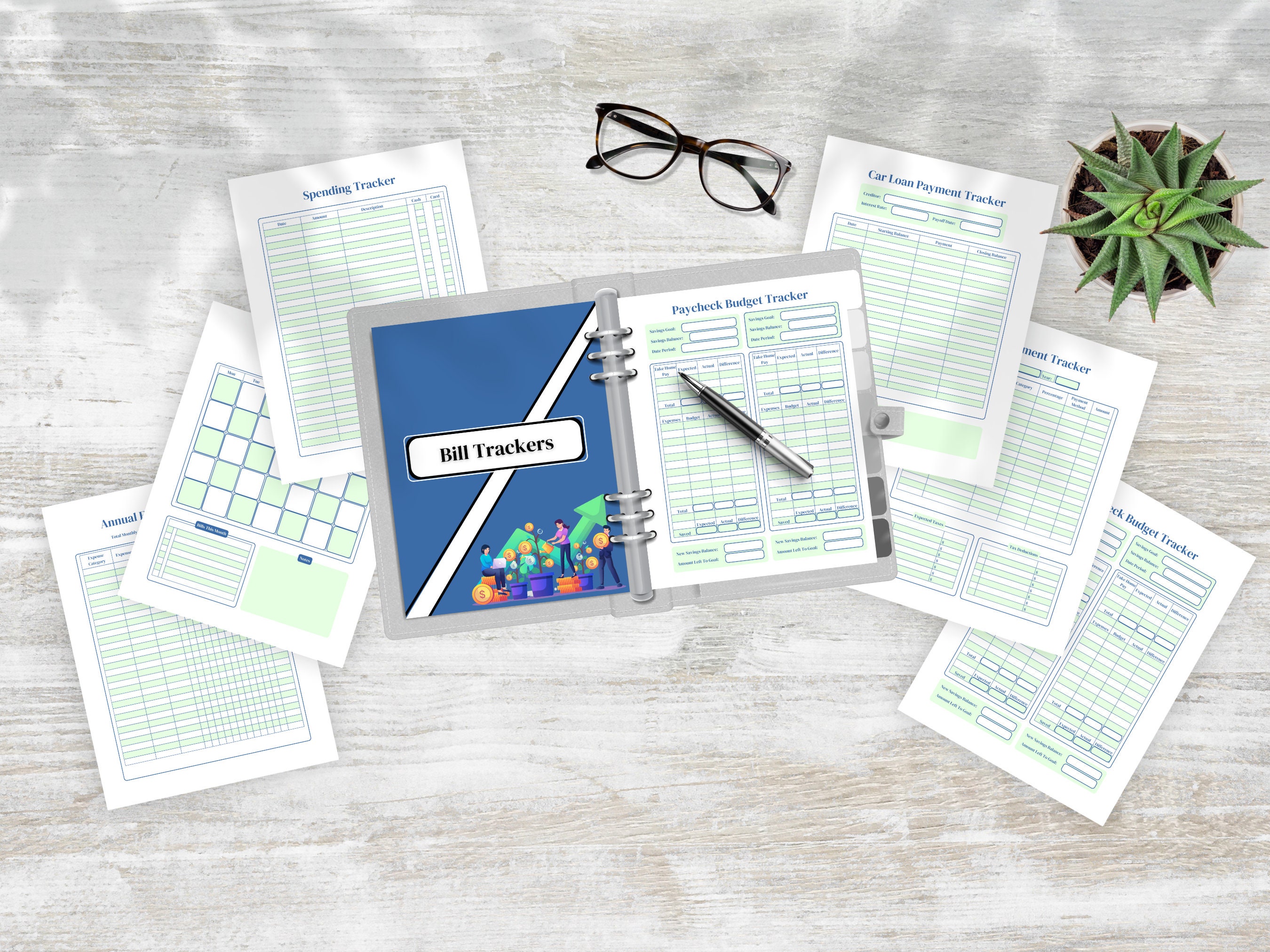 Bill Tracker Bundle Bill Tracker, Income Tracker, Car Loan Tracker ...