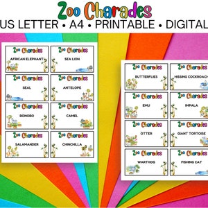 Zoo Charades - Family Games, Sunday School Games, Toddler Games, Games ...