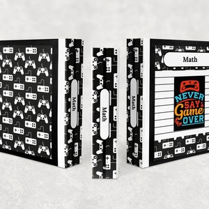 Gamer Binder Covers Student Binder Editable Binder Gamer - Etsy