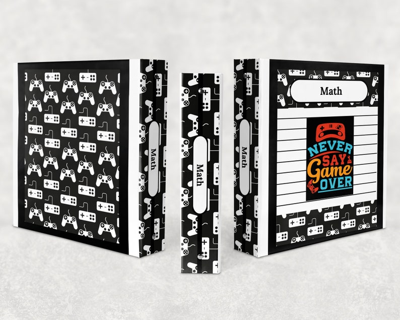 Gamer Binder Covers - Student Binder, Editable Binder, Gamer Binder ...