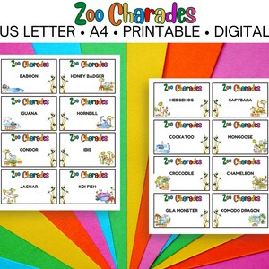 Zoo Charades - Family Games, Sunday School Games, Toddler Games, Games ...