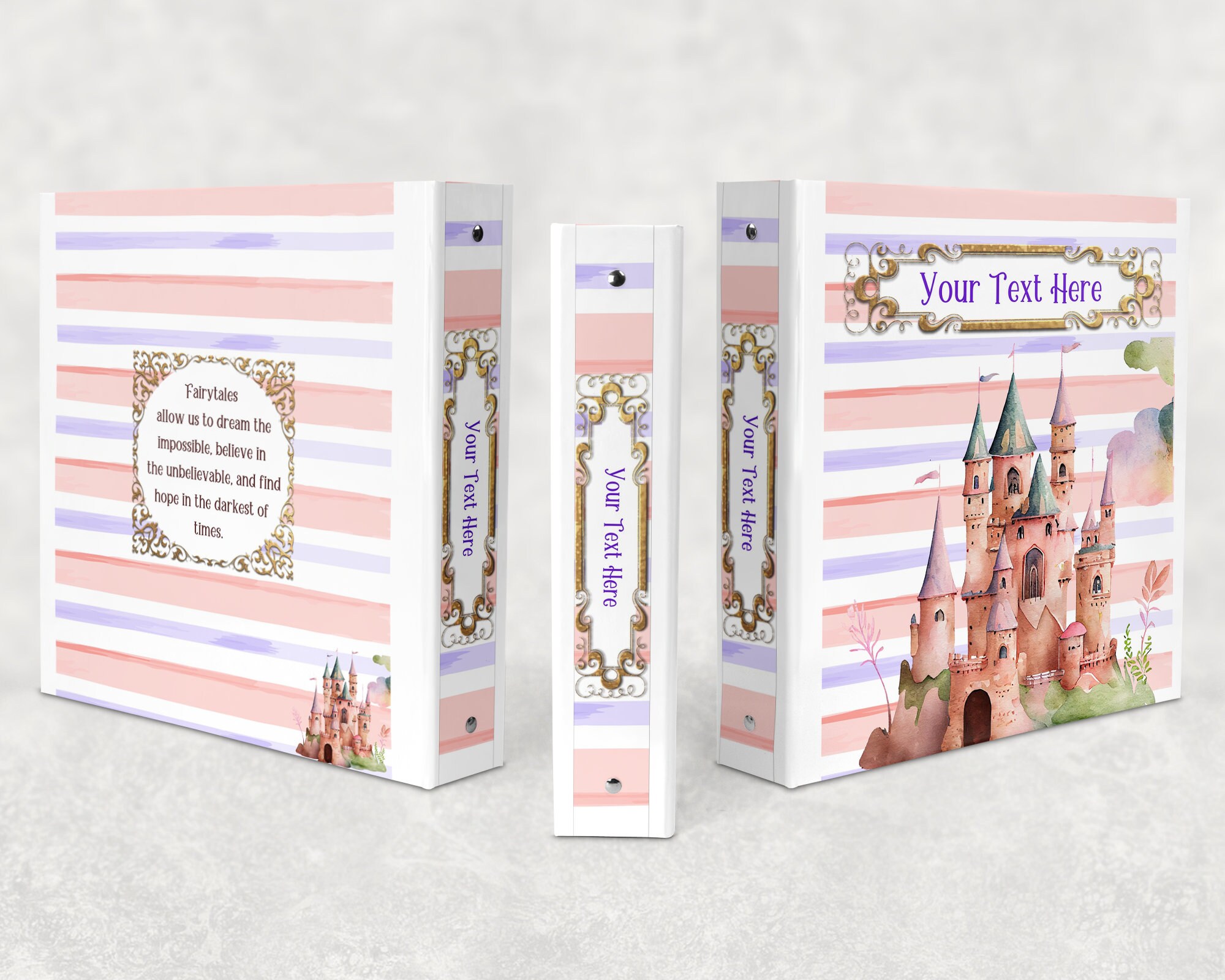 Editable Castle Binder Covers - Canva Templates, Fairytale Binder ...