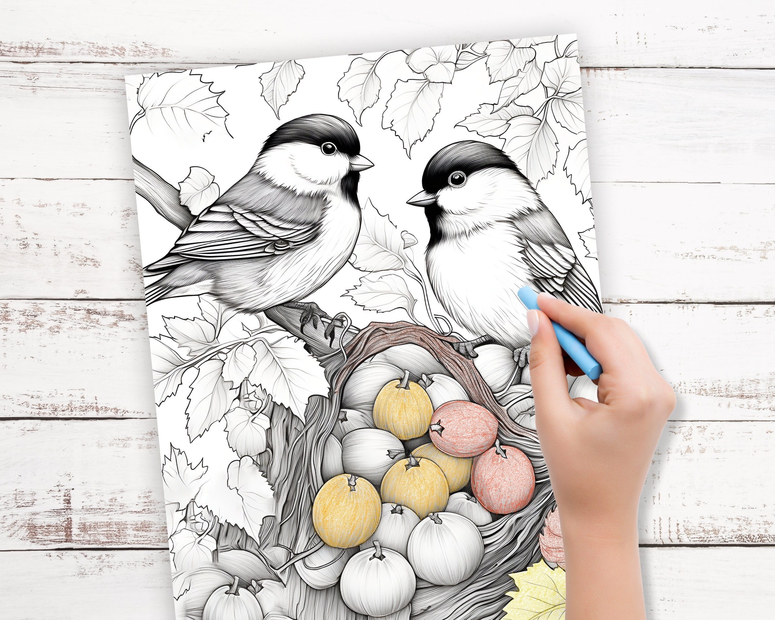 Woodland Animals Coloring Pages - Fall Coloring Pages, Grayscale ...