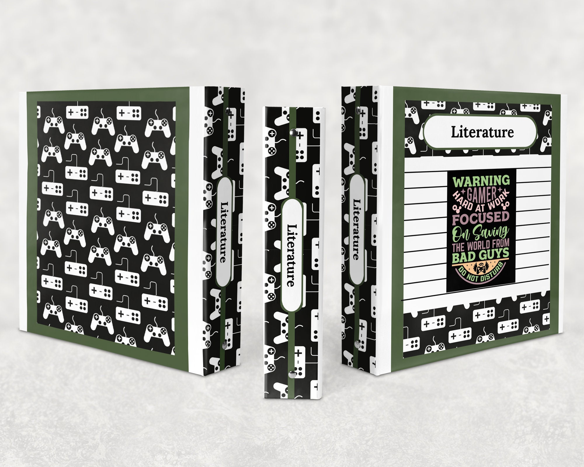 Gamer Binder Covers - Student Binder, Editable Binder, Gamer Binder ...