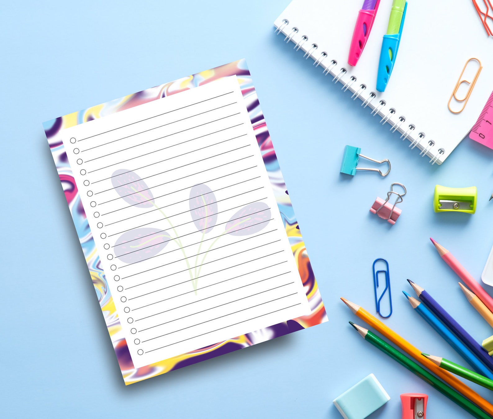 Dizzy Dreams Printable Stationery & Note Set, Printable Checklist ...