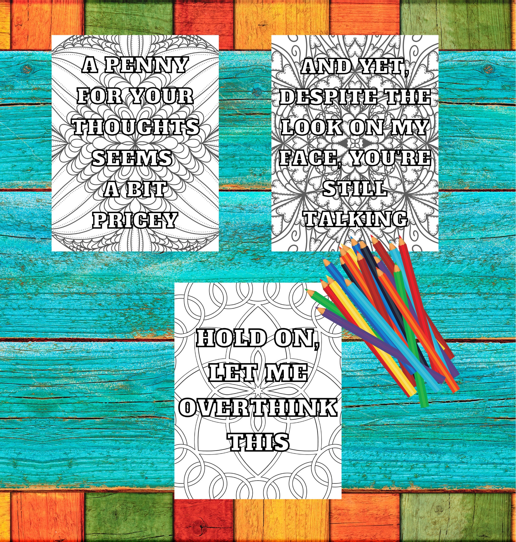 20 Funny Sarcastic Adult Coloring Pages to Print Printable - Etsy