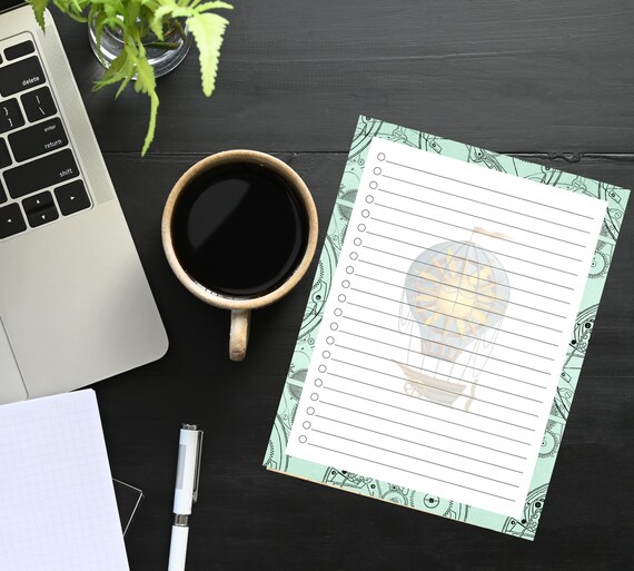 Airship Note & Stationery Set Printable Stationery Printable - Etsy