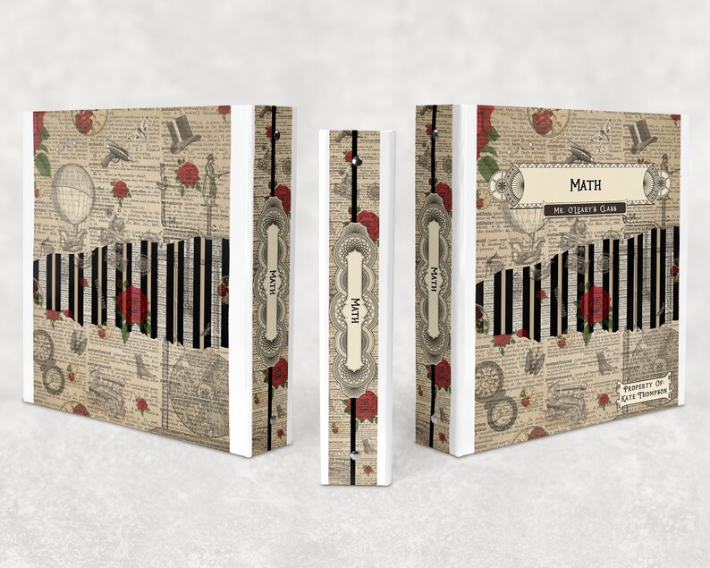 Editable Steampunk Binder Covers - Binder Cover to Edit, Steampunk ...