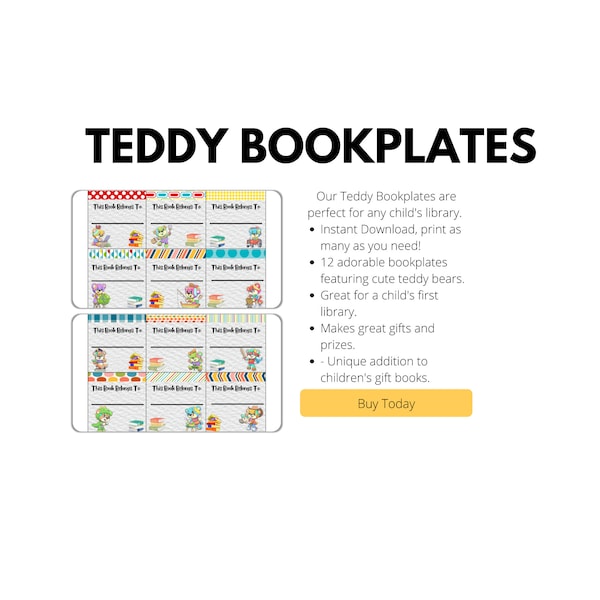 Childrens Bookplates - Etsy