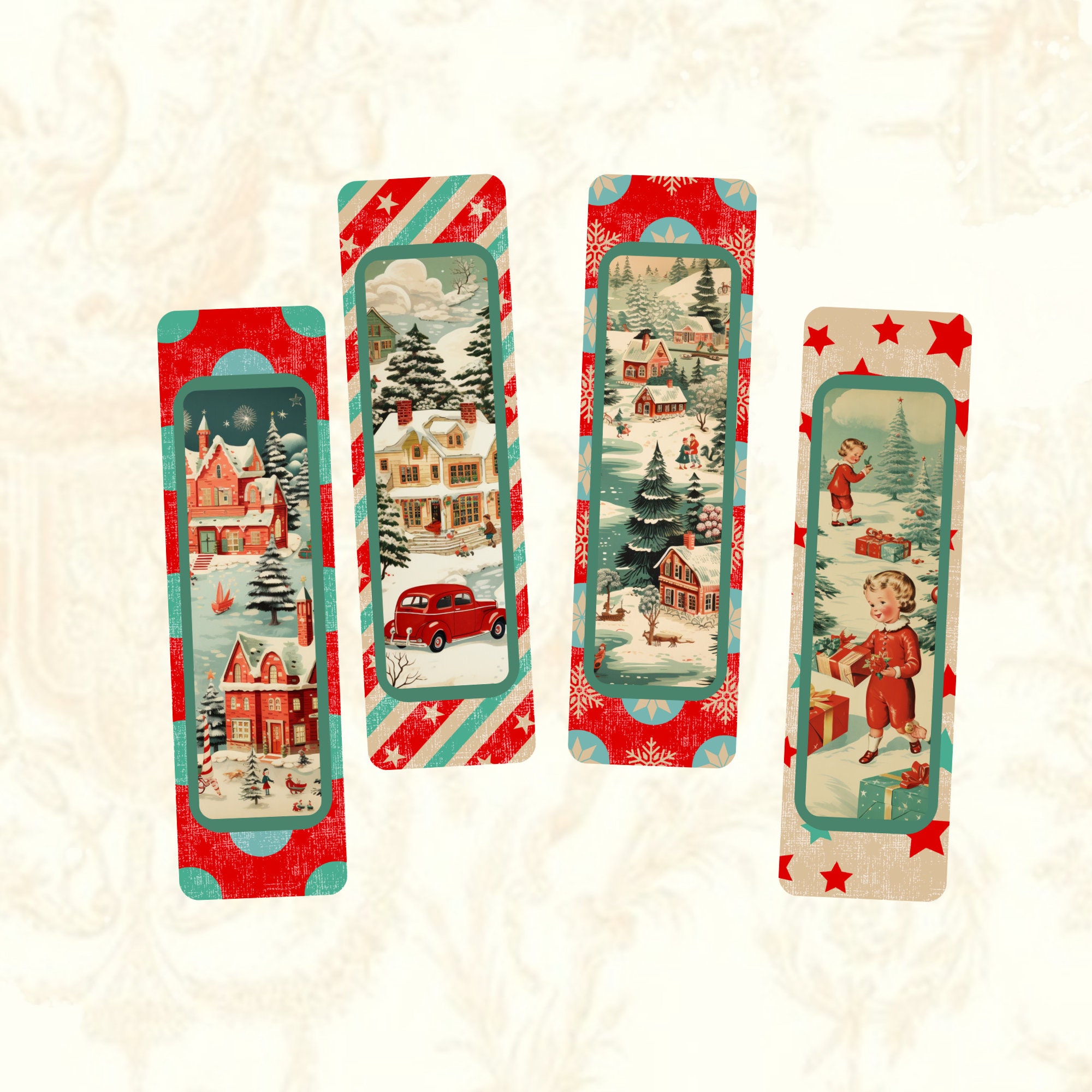 Old Fashioned Christmas Bookmarks - Christmas Bookmark, Holiday ...