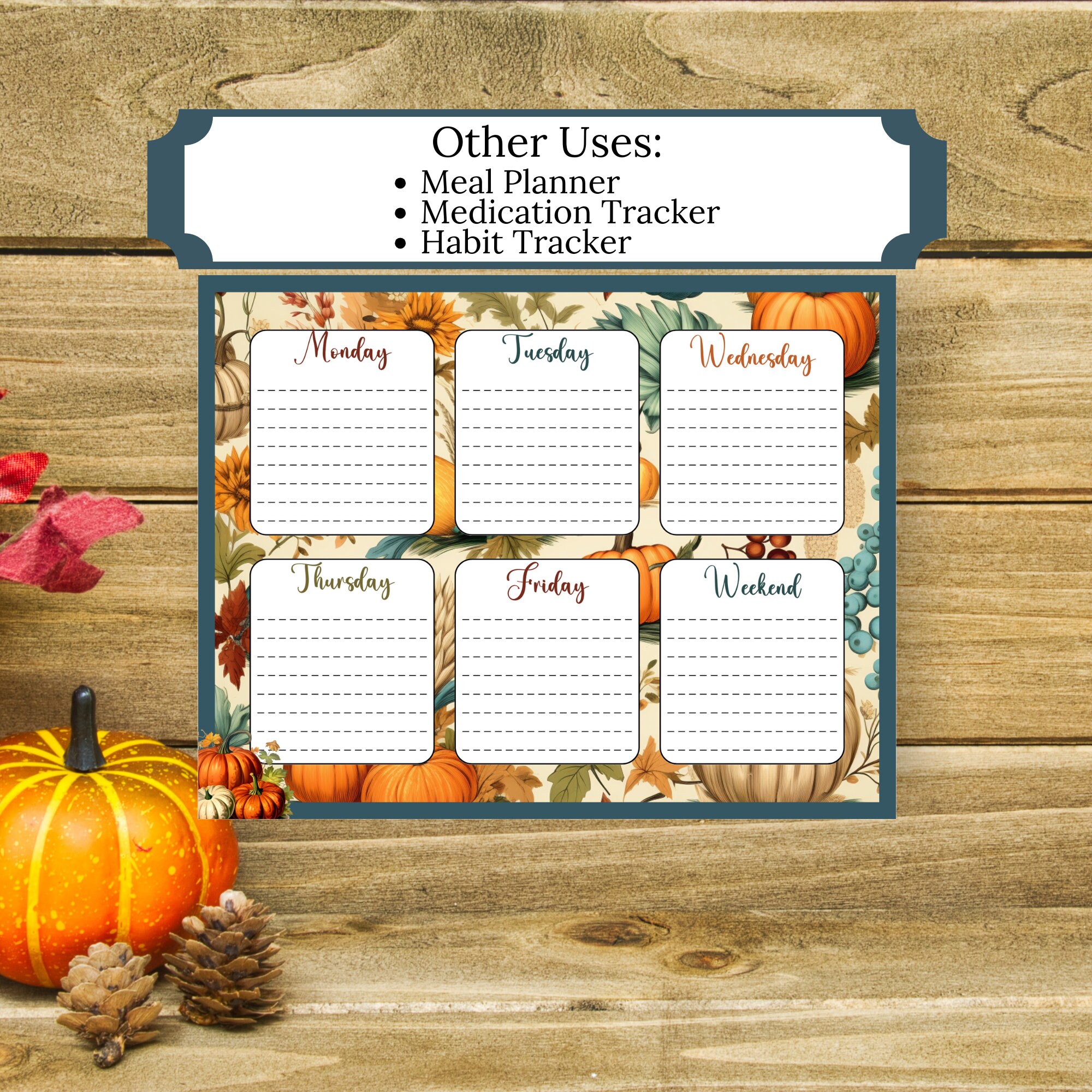 Editable Weekly Planner - Editable List, Fillable Planner, Editable to ...