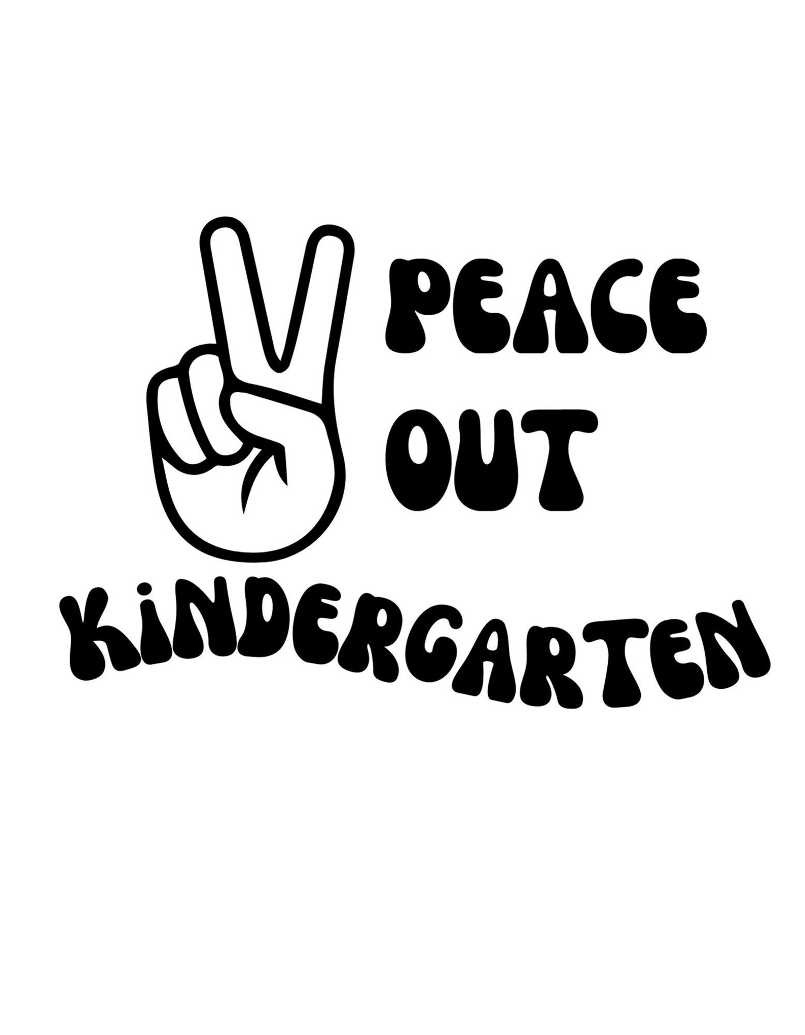 Peace Out Kindergarten SVG - Etsy