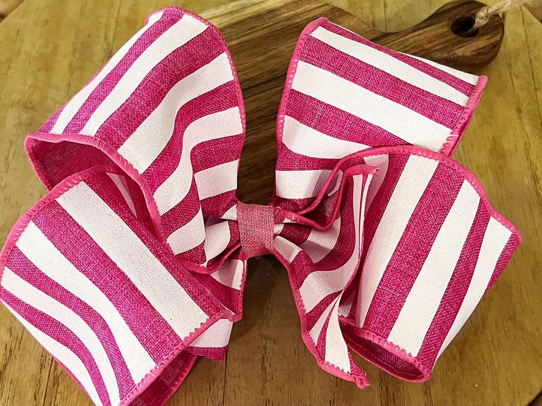 Pink and White Valentines Day 6inch Bows - Etsy
