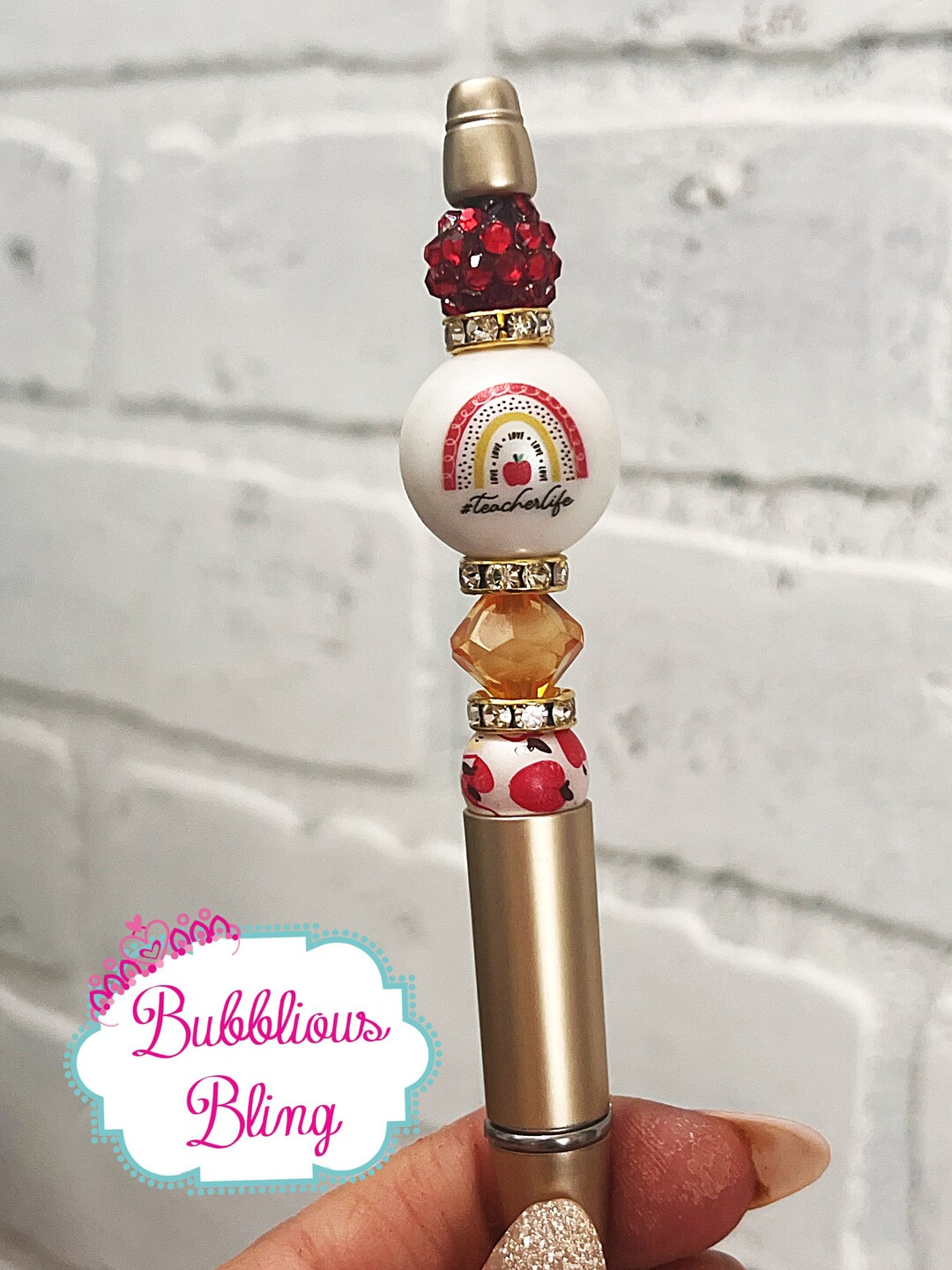 Designer Ballpoint Big Bead Ink Pen teacherlife - Etsy