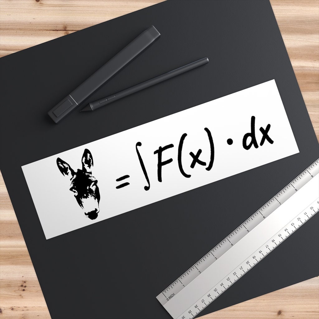 Donkey Equation Sticker - Etsy