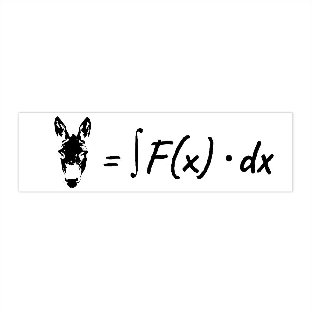 Donkey Equation Sticker - Etsy