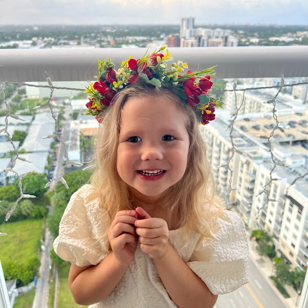 Artificial Flower Crown | Floral Hair Wreath | Bridesmaids Crowns ...