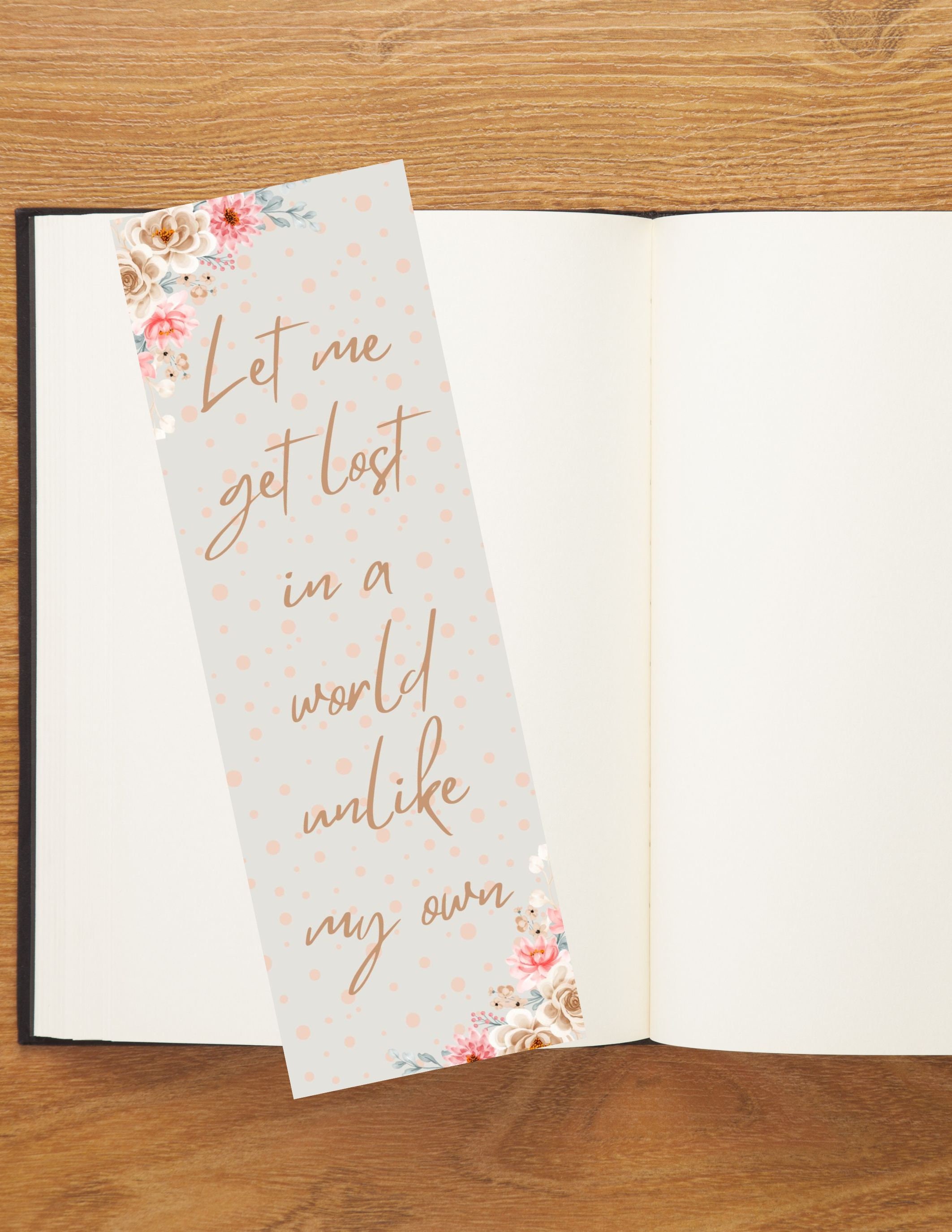 Bookmark, Printable Bookmark, Instant Bookmark, Esthetic Bookmark, Teen ...