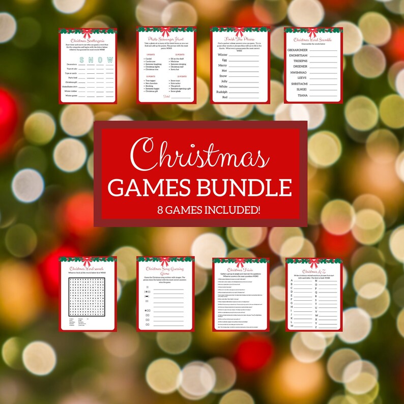 Christmas Games Bundle, Christmas Party Games, School Christmas Games ...