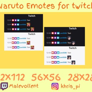 Naruto Kawaii Anime Emotes for Twitch and Discord - Etsy Australia