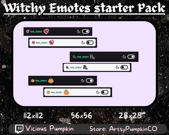 Witchy Magical Emotes for Twitch Stream and Discord Made by ...