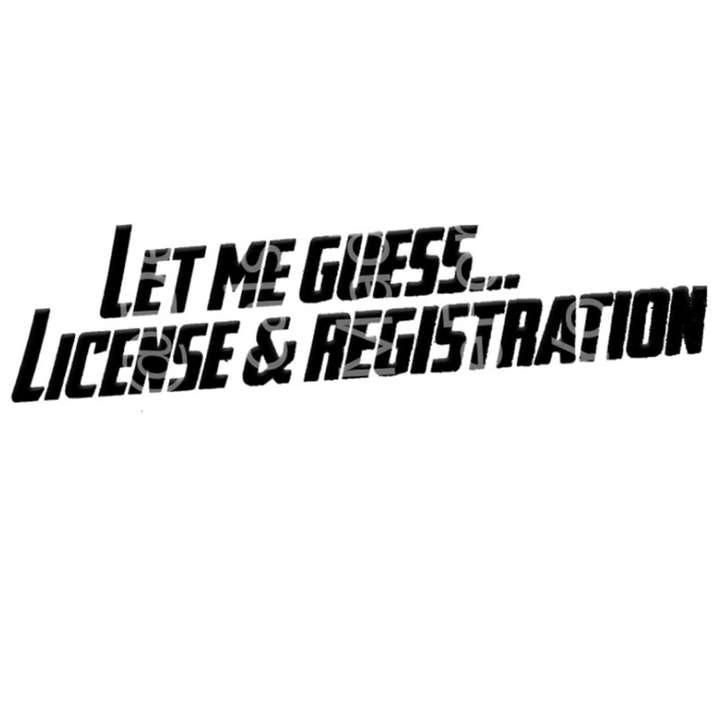 Funny License and Registration JDM Car Decal Sticker - Etsy