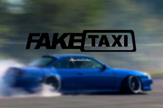 Faketaxi JDM Funny Car Decal Sticker X2 - Etsy
