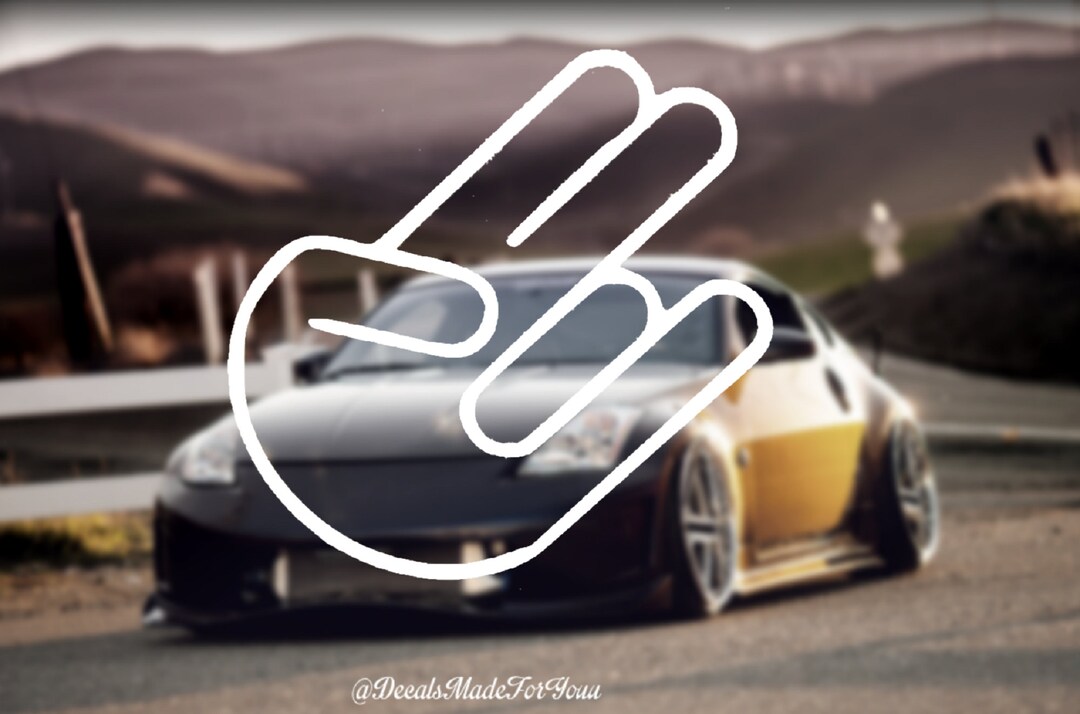 Japanese Hand Finger JDM Car Decal Sticker X2 - Etsy