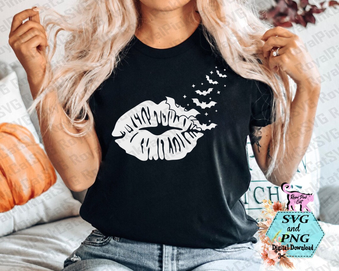 Bats Lips Svg, Halloween Clipart, Spooky Season, Digital Download - Etsy