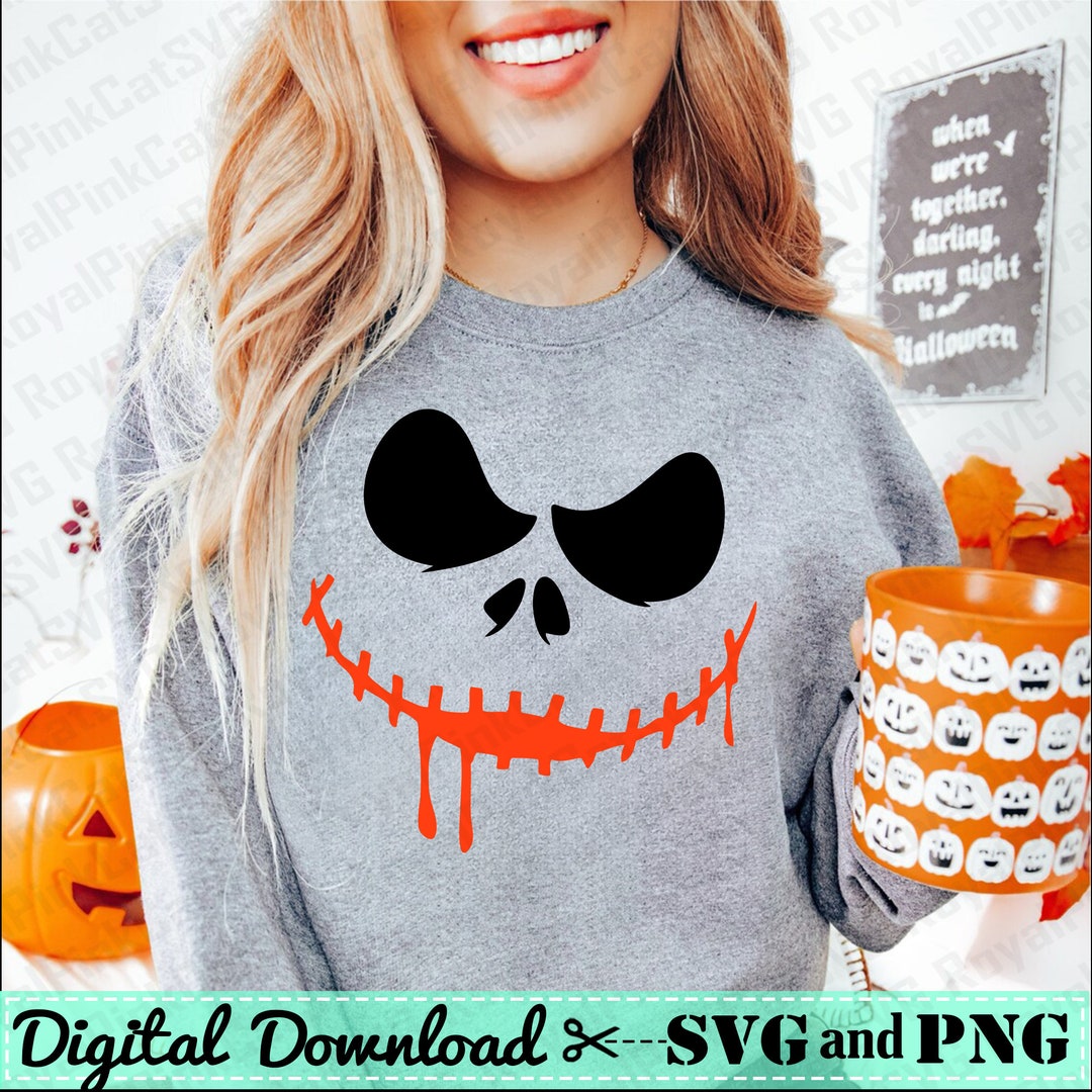Scary Face Svg, Smiling Face Svg, Horror Svg, Halloween Svg, Digital ...