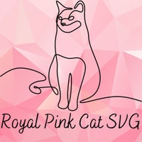 RoyalPinkCatSVG - Etsy