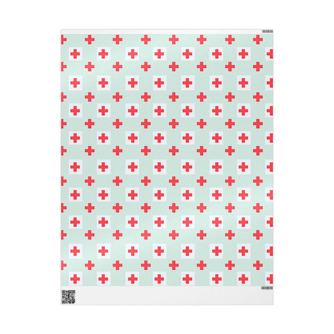Red Cross Wrapping Paper - Etsy