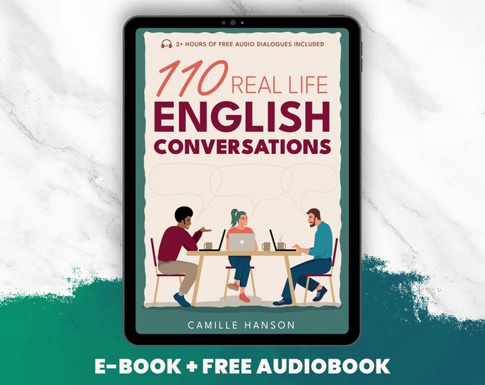 110 Real Life English Conversations E-book + Audio English Dialogues ...