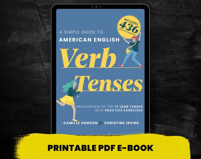 DIGITAL: Online ESL Verb Conjugation Charts - Etsy Canada