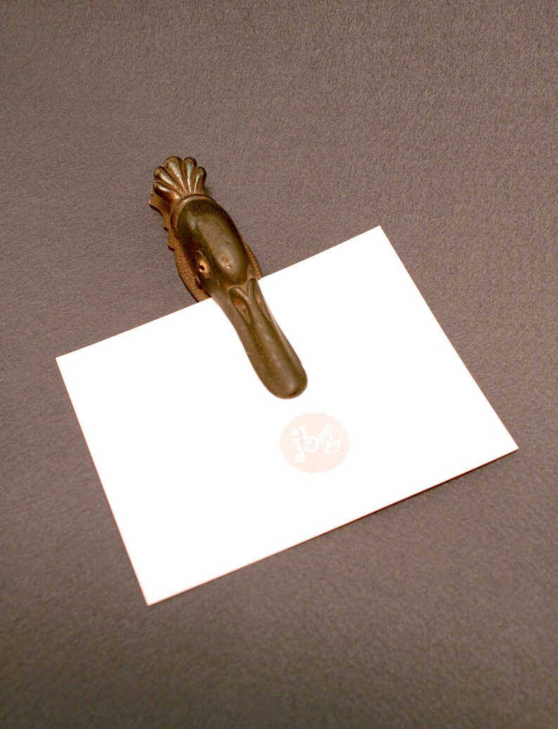 Judd Cast Iron Duckbill Paper Clamp With Glass Eyes 5160 - Etsy