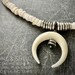 Carved Bone Natural Puca Shells Solid Sterling Silver Necklace bone ...