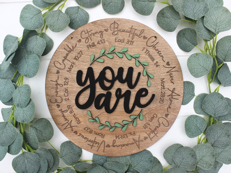 You Are Sign Christian Affirmations Bible Verse Scripture - Etsy