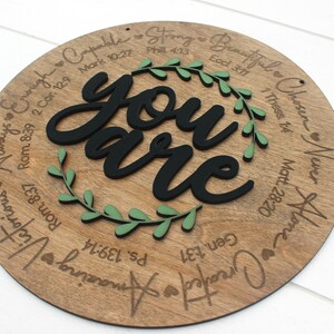 You Are Sign Christian Affirmations Bible Verse Scripture Girls Room ...