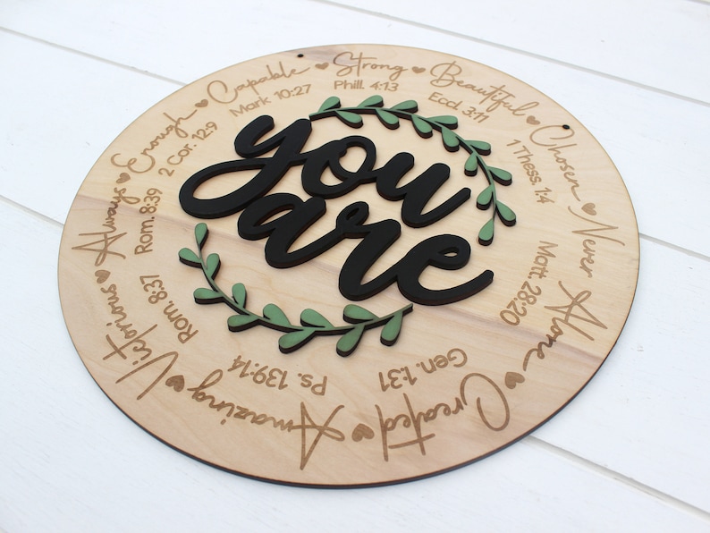 You Are Sign Christian Affirmations Bible Verse Scripture - Etsy