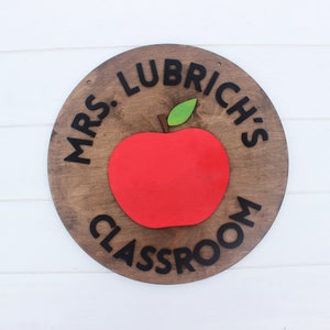 Personalized Teacher Sign: 3D Laser Cut Classroom Door Hanger - Etsy